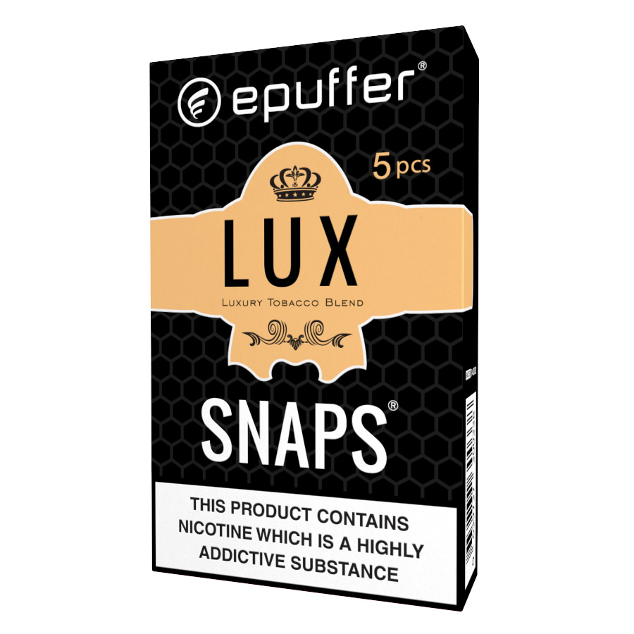 ePuffer SNAPS® LUX Tobacco E-Cig Refills 5-Pack | Premium Cigalike Vape