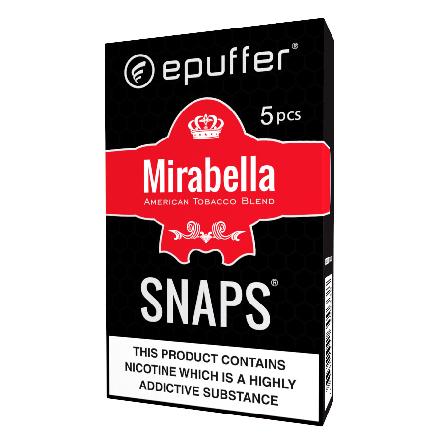 ePuffer SNAPS Magnetic E-Cigarette Black Mirabella Tobacco cartomizer ...