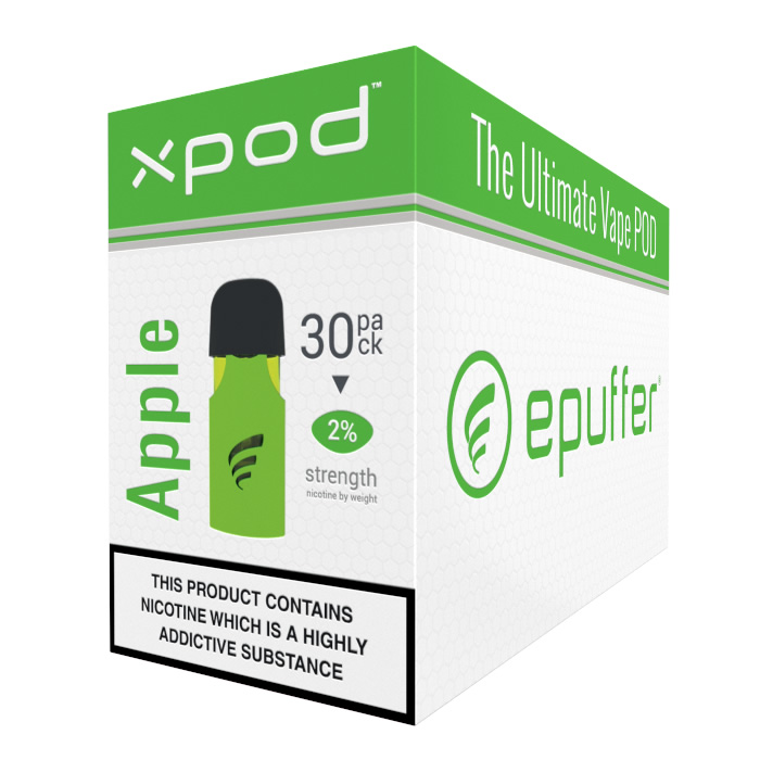 XPOD Double Apple prefilled 30-pack Vape Pods | ePuffer UK