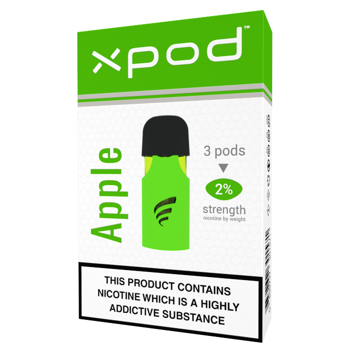 XPOD Apple flavour | Prefilled Vape Pods | ePuffer UK