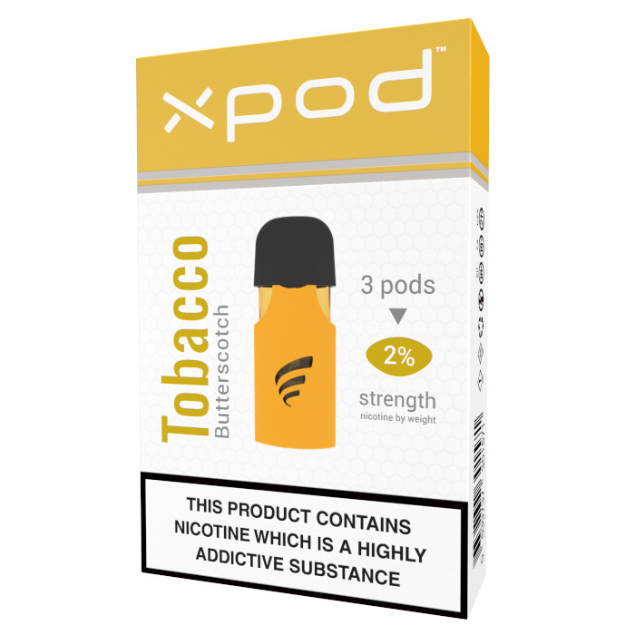 XPOD Tobacco Butterscotch prefilled Vape Pods | ePuffer UK