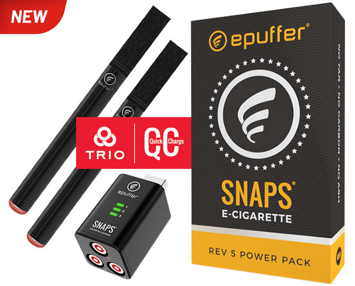ePuffer SNAPS® REV-5 BLACK Rechargeable E-Cigarette Power Kit - Buy ...